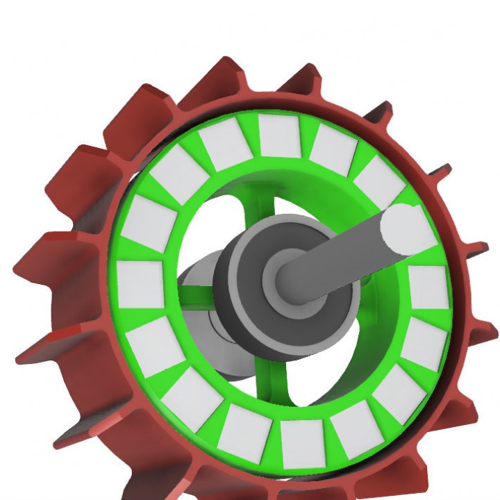 3D Printable Gen6 - 3d printed, Halbach Array electric power generator ...