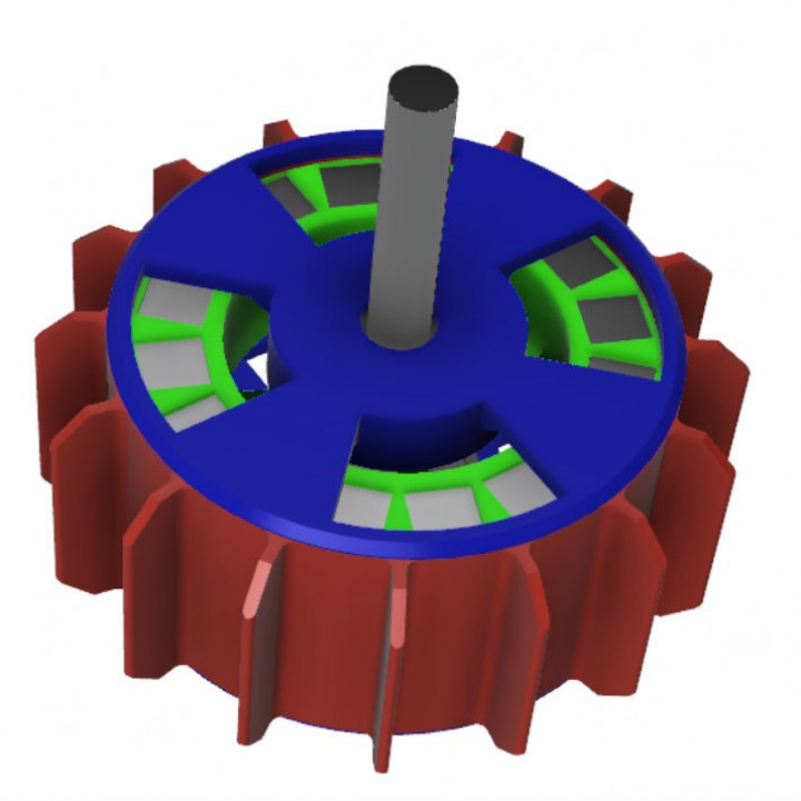 3D Printable Gen6 - 3d printed, Halbach Array electric power generator ...