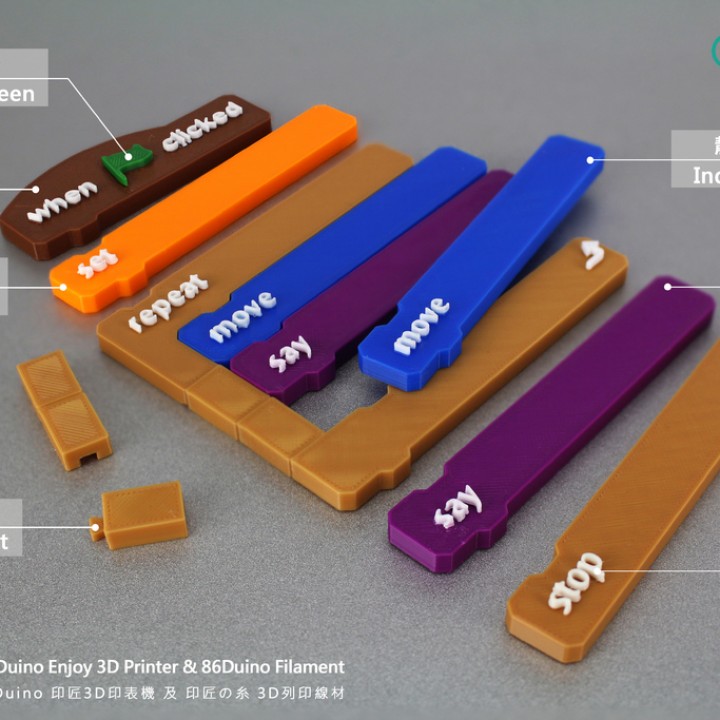 3D Printable 86Duino Scratch block by Anthony Lu