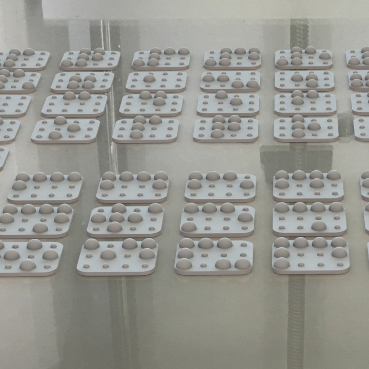 3D Printable 3D Braille Keyboard Labels (All Keys) by Ali Ramezani