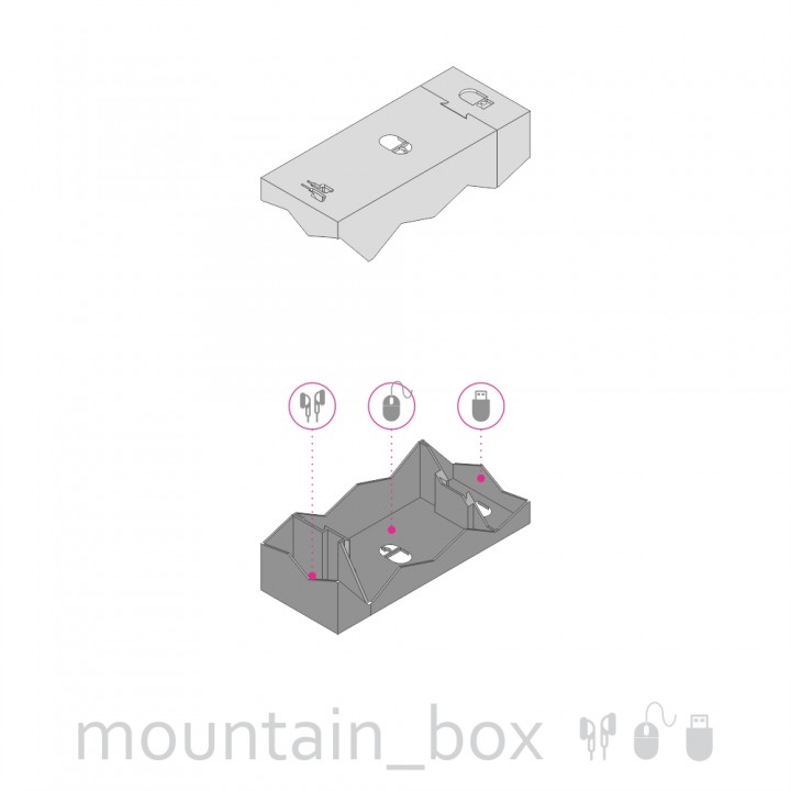 3D Printable mouse case mountain box by r falkowski