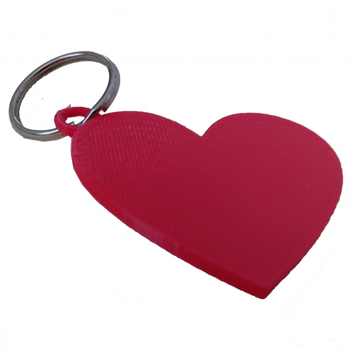 3D Printable Heart Key Chain by Sonia Carrasquillo