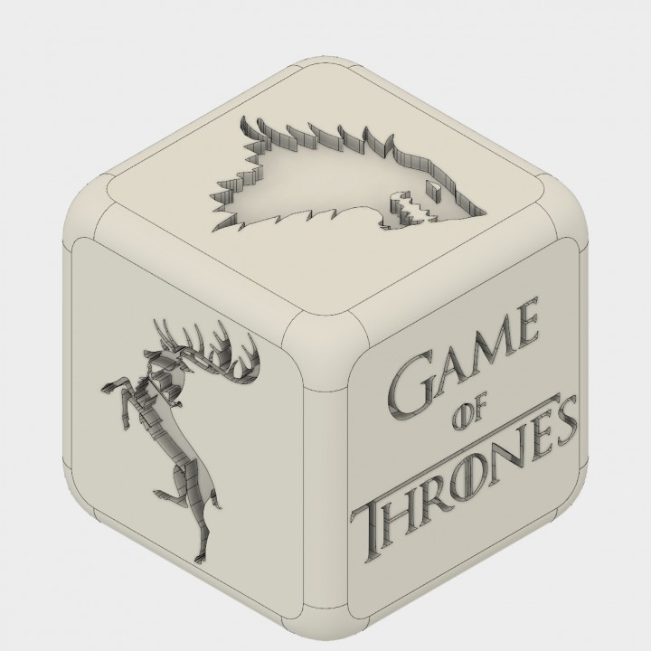 3D Printable GOT Dice by Mausama