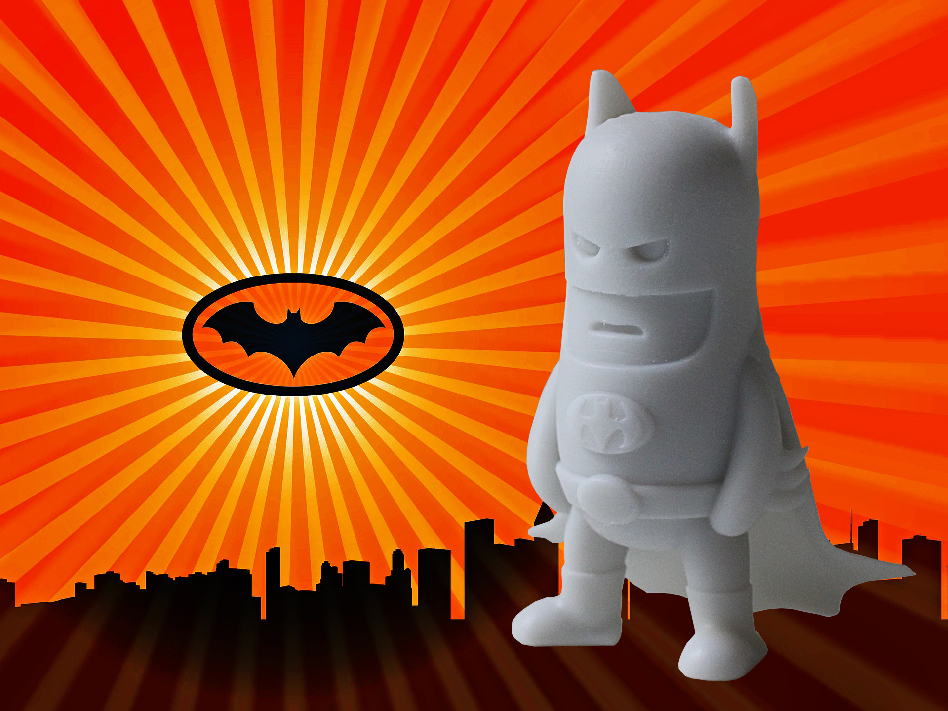 3D Printable Mini Batman by Wekster