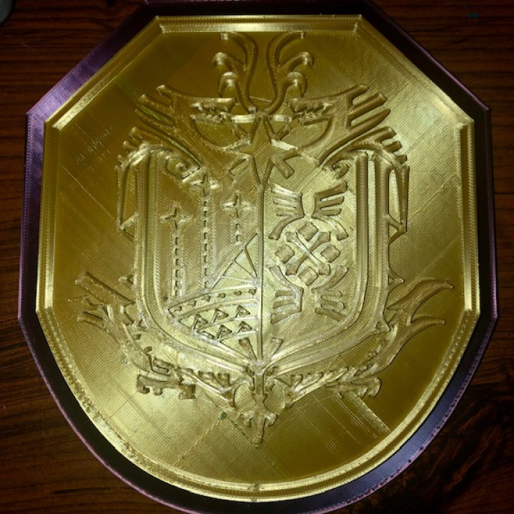 3D Print of Monster hunter world logo by Allisondhuy11