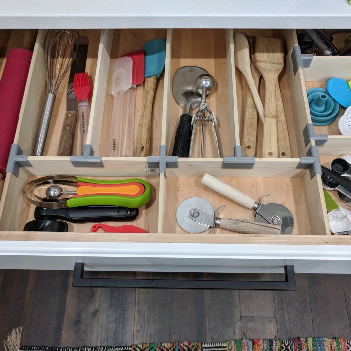 3D Printable Kitchen Drawer Organizer by Jeremy Macdonald