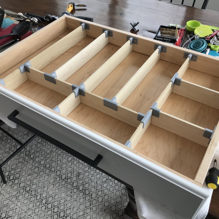 3D Printable Kitchen Drawer Organizer by Jeremy Macdonald