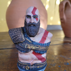 3D Printable Kratos Bust - God of War 4 by Fotis Mint Studios