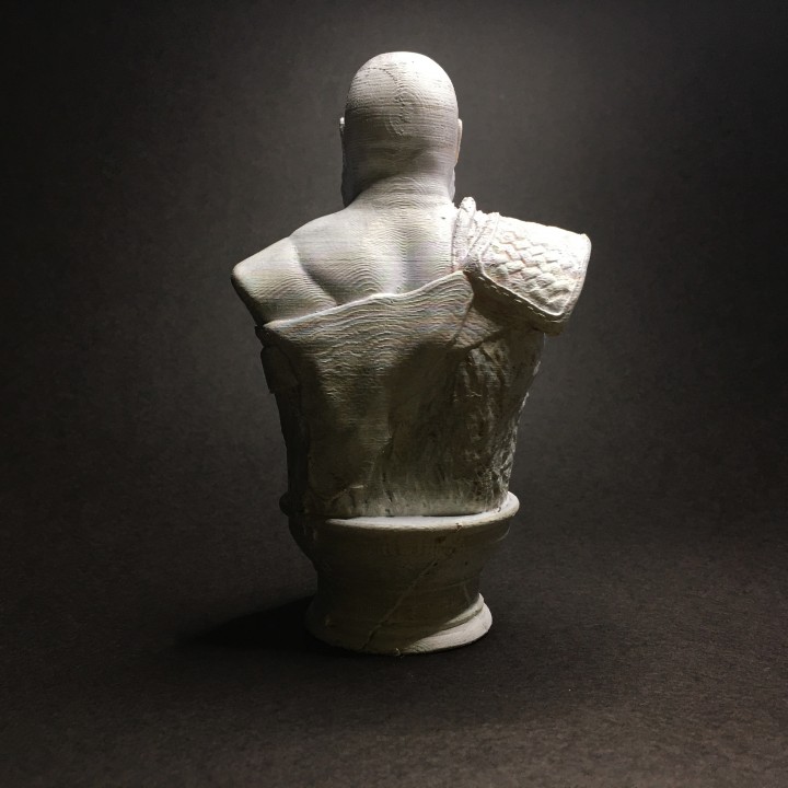 3D Printable Kratos Bust - God of War 4 by Fotis Mint Studios