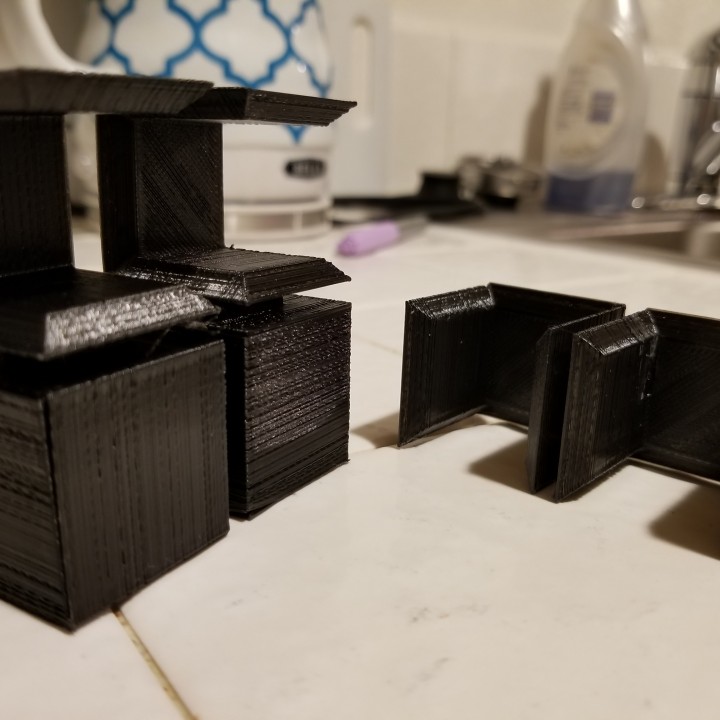 3D Printable 4 Cube Puzzle by Wayne Porter