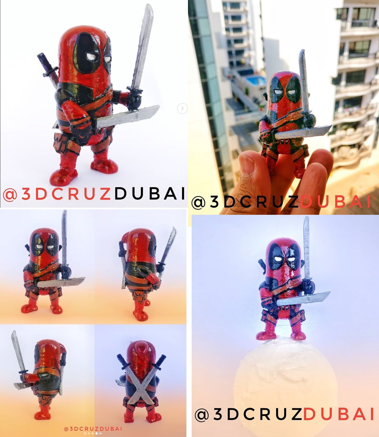 3D Printable Mini Deadpool by Wekster