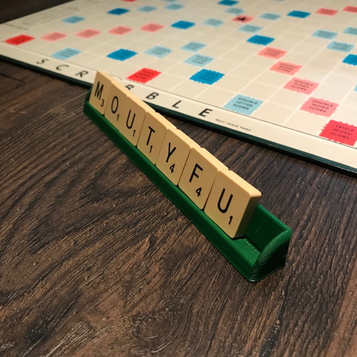 3D Printable Scrabble tile holder by Robert doughty