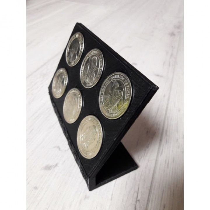 3D Printable Coin stand 3x2 by Flo C