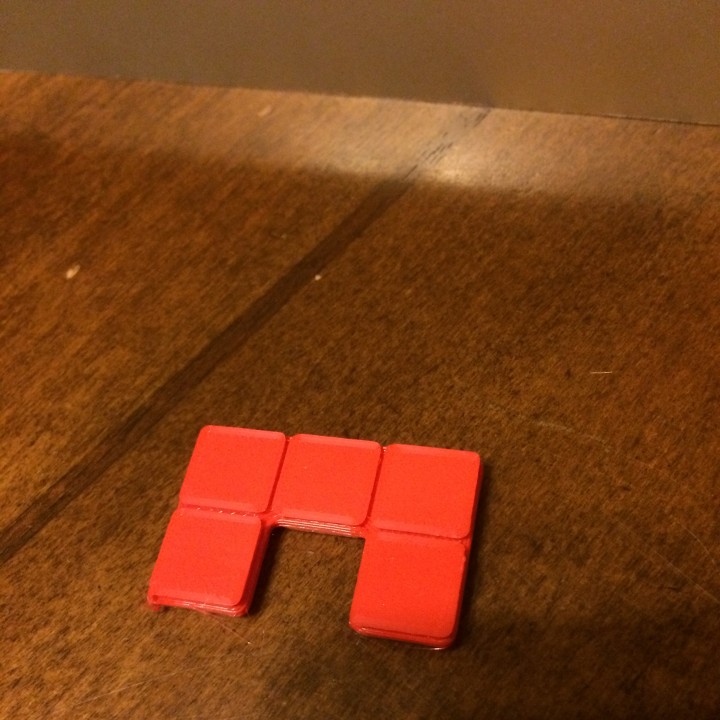 3D Printable Blockus U Piece by Gavin E