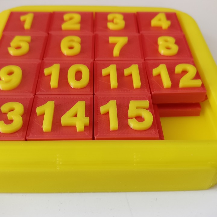 3D Printable Slide Puzzle Numbers XL by Ver Flix