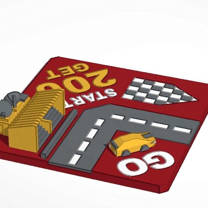 3D Printable start monopoly by Moe Zarrella