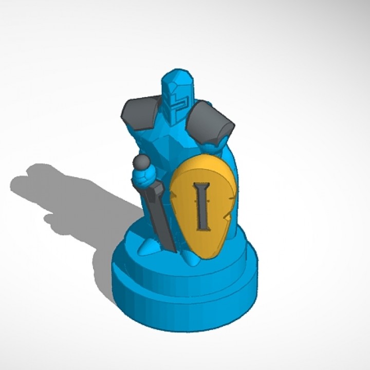 3D Printable knight I catan by Moe Zarrella