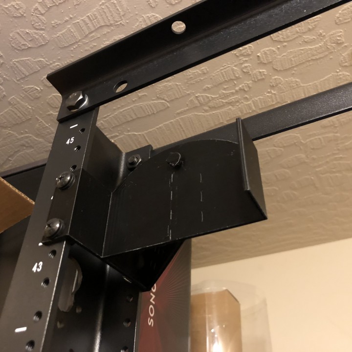 3D Printable Hue Bridge 2.0 Rack Mount Bracket by Matthew Sheffield