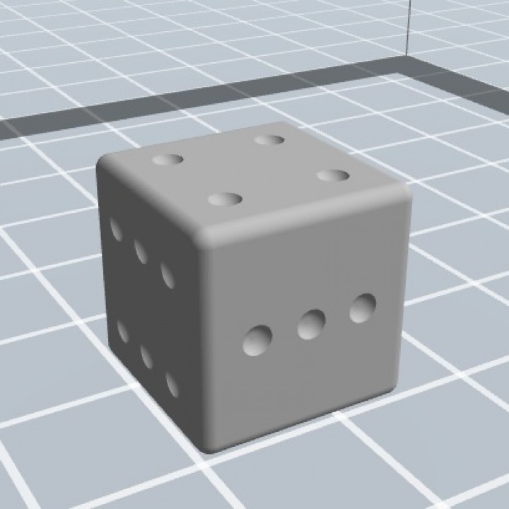 3D Printable Normal Square Dice by Kiruthi Vasan