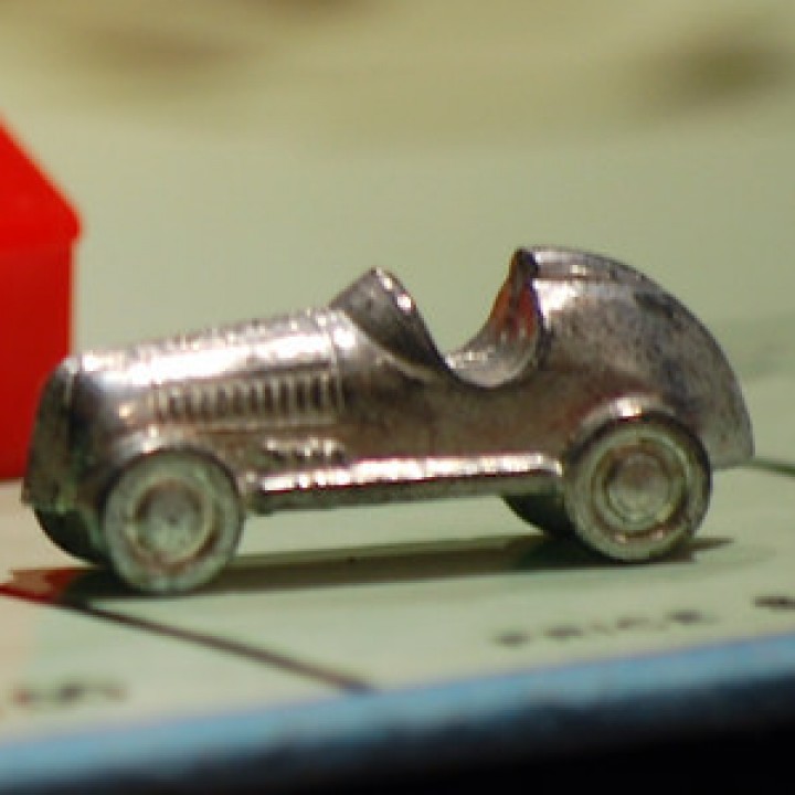 3D Printable Retro Future Monopoly Car by Christopher Mitsuzo Brown