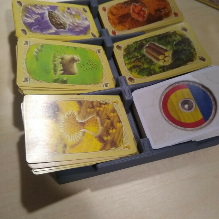 3D Printable Settlers of Catan Card Holder by Devan Metz