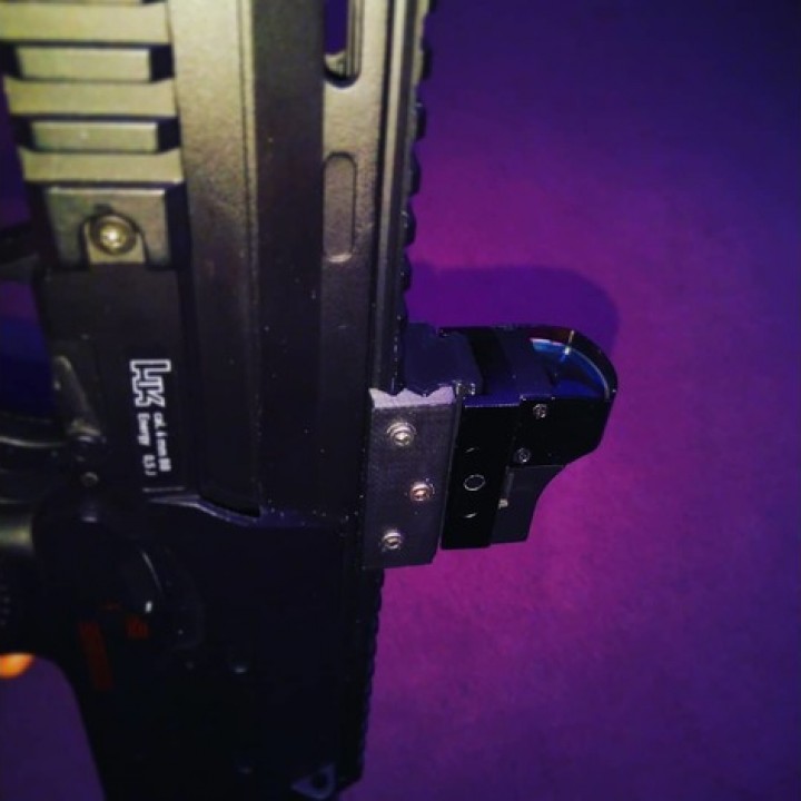 3D Printable short picatinny rail riser by KE