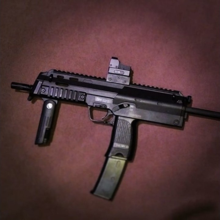 3D Printable short picatinny rail riser by KE