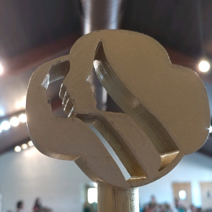 3D Printable Girl Scout flag pole topper by John Cannon