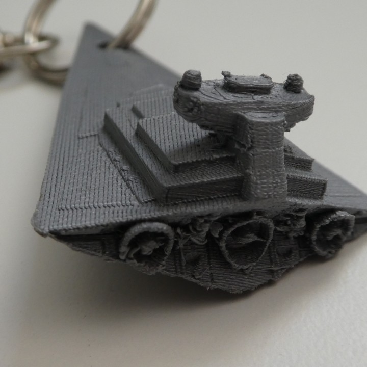 3D Printable Star Destroyer keychain by Matthys West