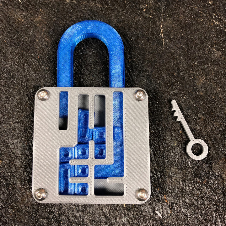 3D Print of Puzzle Lock // Sliding Puzzle by mikeymakesit