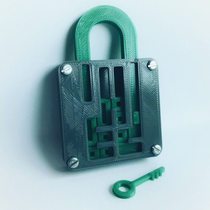 3D Printable Puzzle Lock // Sliding Puzzle by Anders Severinsen