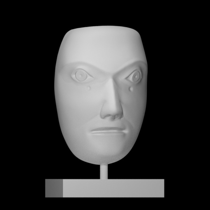 3D Printable Ceremonial portrait mask by Scan The World