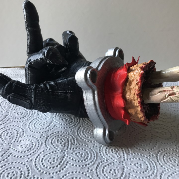 3D Print of Severed Deadpool hand F***you by CarlGallop