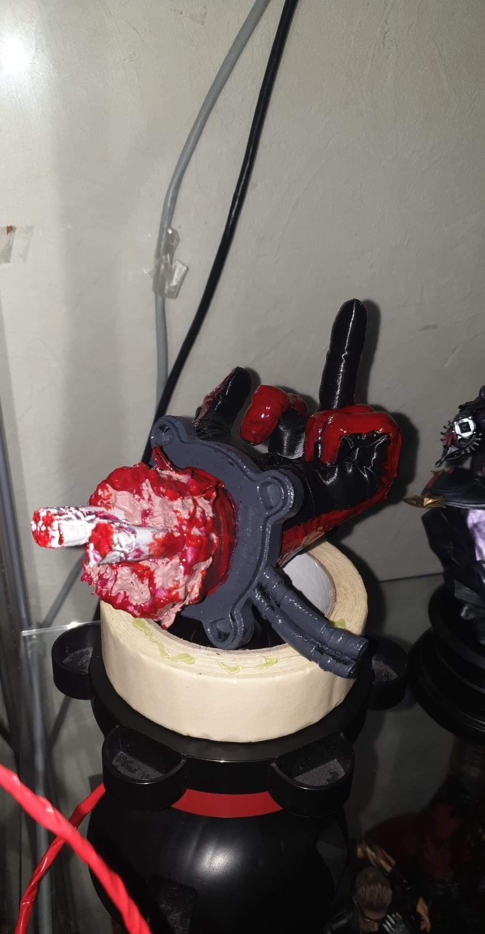 3D Printable Severed Deadpool hand F***you by MastersOfTheChibiness