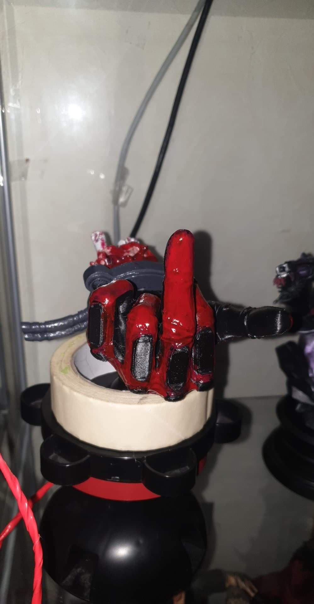 3D Printable Severed Deadpool hand F***you by MastersOfTheChibiness