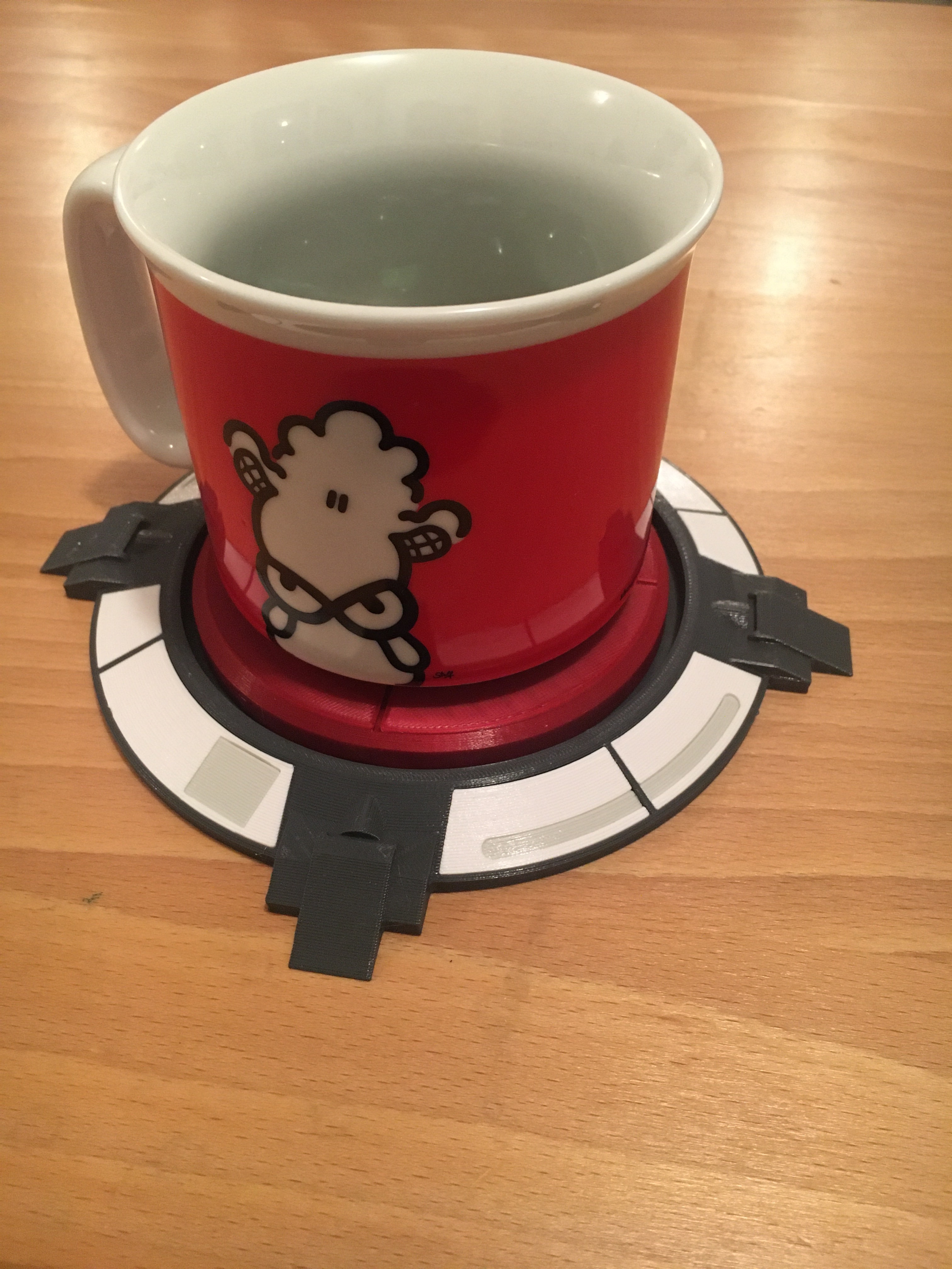 3D Printable Portal Button Coaster by Daniel Ellinwood