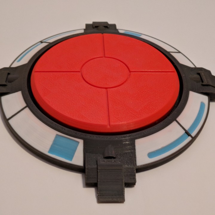 3D Printable Portal Button Coaster by Daniel Ellinwood