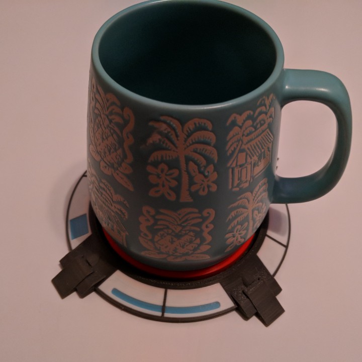 3D Printable Portal Button Coaster by Daniel Ellinwood
