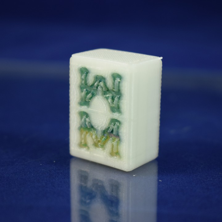 3D Printable Mahjong Bamboo Tile set by Tanya Wiesner