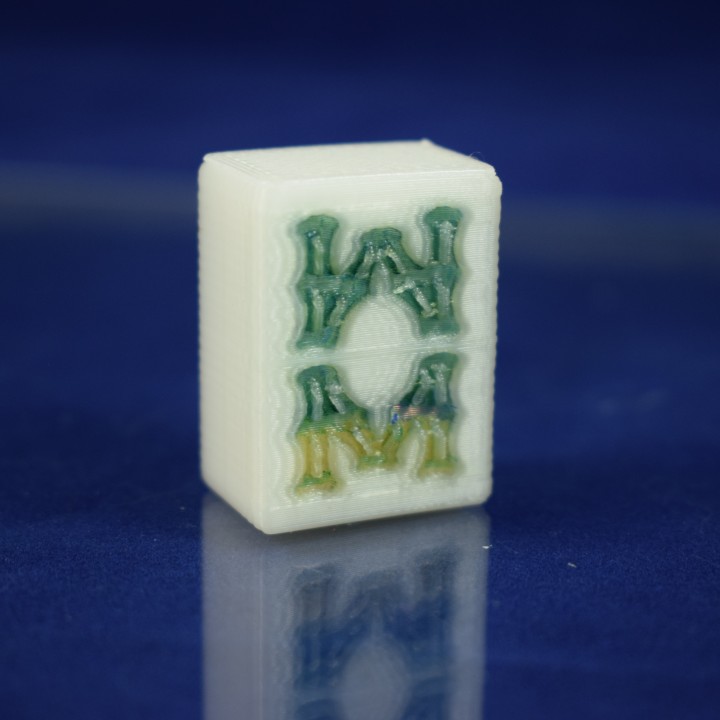 3D Printable Mahjong Bamboo Tile set by Tanya Wiesner