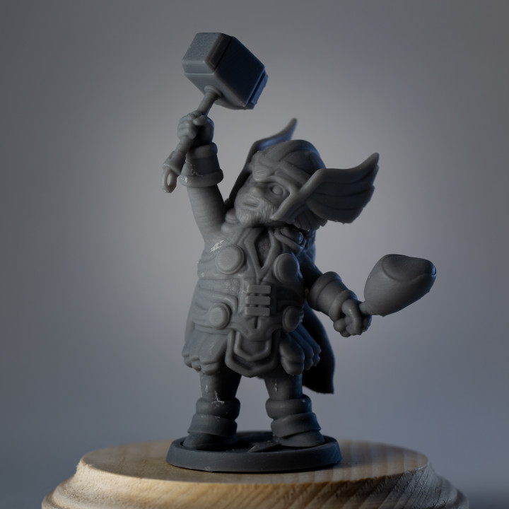 3D Printable Chubby Thor (low res) by Kevin Huang