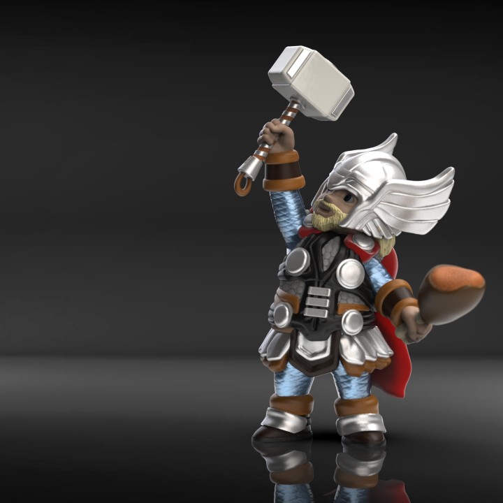 3D Printable Chubby Thor (low res) by Kevin Huang