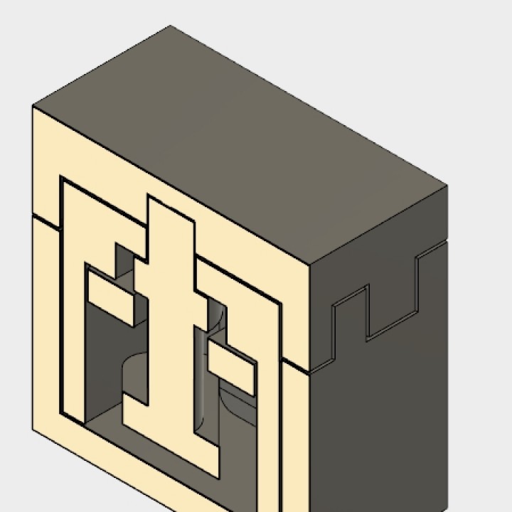 3D Printable Puzzle box 1 - Finger joint twist by Jude Robinson
