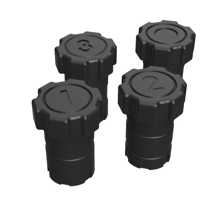 3D Printable Nintendo labo Knobs/Buttons by Louis-marie David