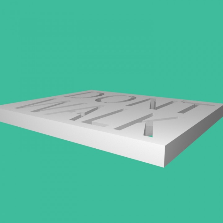 3D Printable Pedestrian Signal Lens (Larger) by Ryan Smith