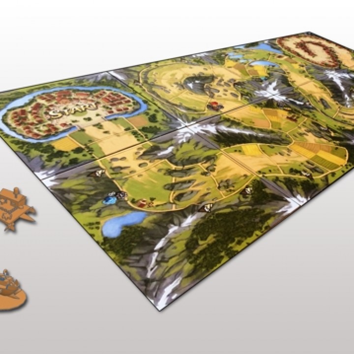 3D Printable Steampunk, Rally Board game Pieces by Maxim Spektor