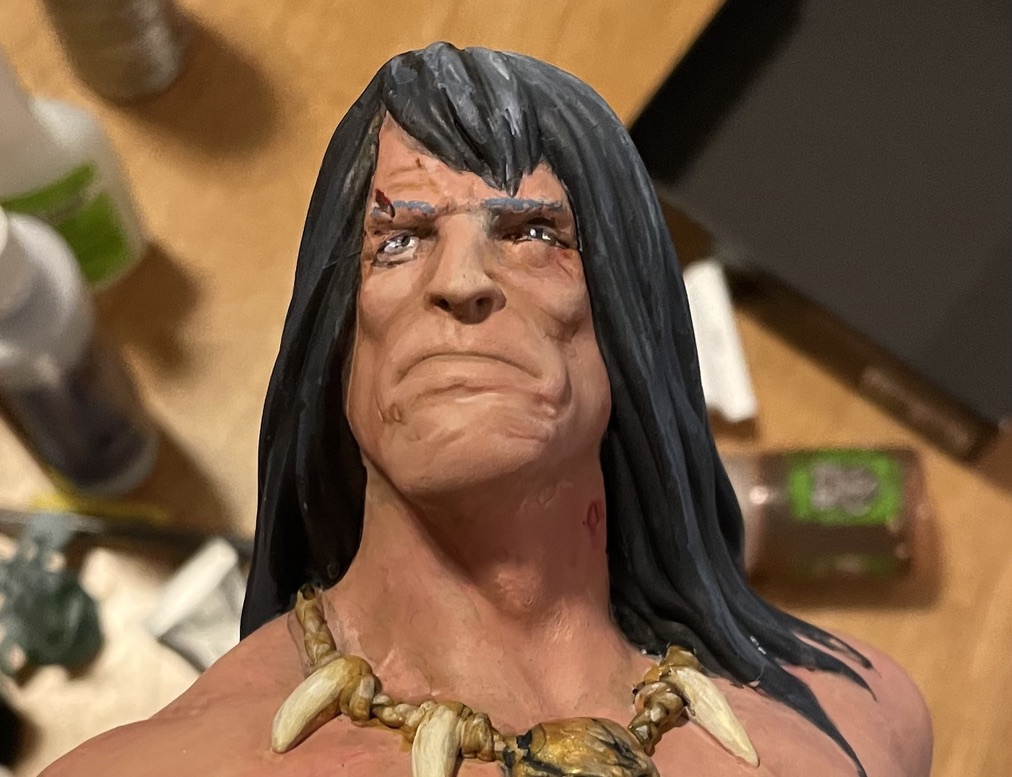 3D Printable Conan the Barbarian bust by Eastman