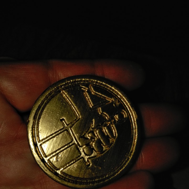 3D Printable hellboy coin by SHOLM JARBOE