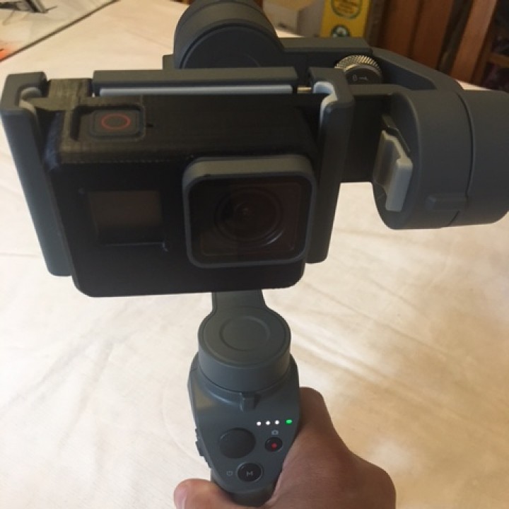 3D Printable GoPro mount for DJI Osmo mobile 2 by Kim Soochul