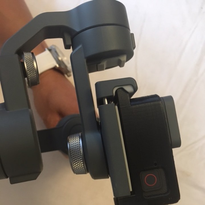 3D Printable GoPro mount for DJI Osmo mobile 2 by Kim Soochul